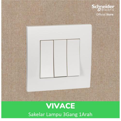 Jual SAKLAR TRIPLE SCHNEIDER VIVACE SAKLAR 3 GANG VIVACE 1 ARAH - Kab ...