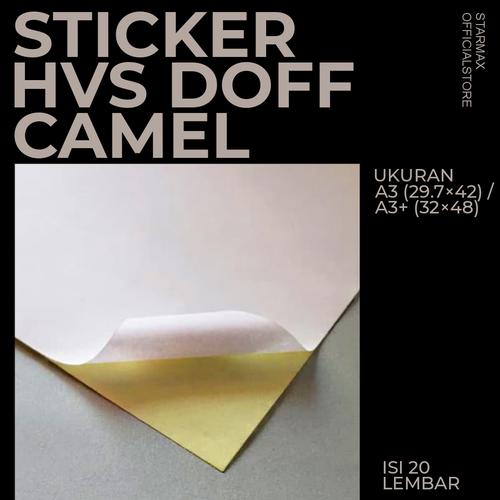 Jual 20 LEMBAR | Sticker HVS Doff Camel ukuran A3 / A3+ | per pack - A3 ...