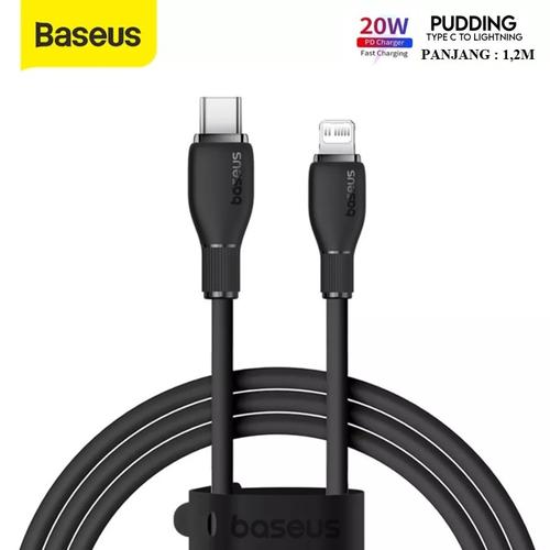 Jual BASEUS PUDDING KABEL DATA TYPE C TO LIGHTNING IPHONE 20W FAST ...