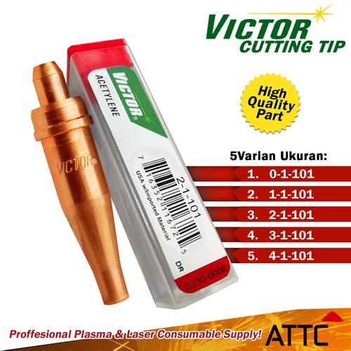 Jual Cutting Tip Acetlyne Mesin Las Plasma Victor (2-1-101) No 0, 1, 2 ...