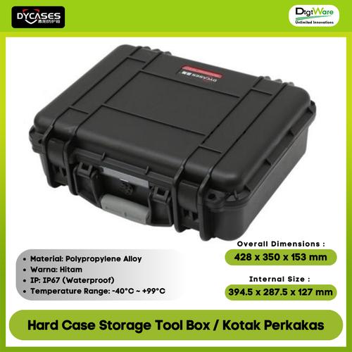 Jual Hard Case Storage Tool Box Kotak Perkakas Hitam 428x350x153mm ...