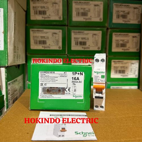 Jual ELCB / RCBO SLIM DOMAE 1P+N 16A SCHNEIDER DOMD01616 MCB+ELCB SNI ...