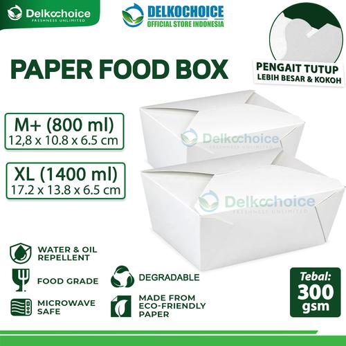 Jual Paper Lunch Rice Box Food Pail Kotak Tempat Makan Kemasan Take ...