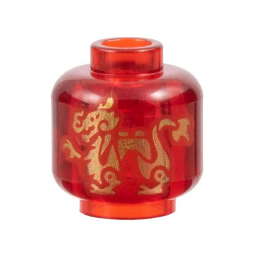 Jual Lego Trans - Red Part 28621pb0187 Minifigure, Head without Face ...