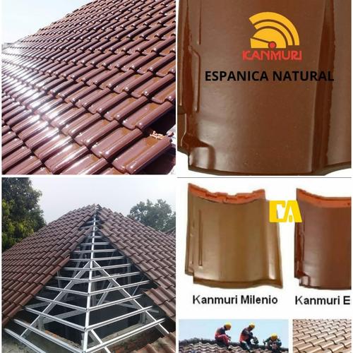 Jual rangka baja ringan atap genteng kanmuri plat+alumunium foil double ...
