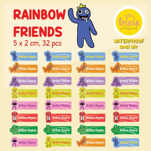 Jual Sticker label nama anak waterproof Rainbow Friends - Jakarta Barat ...