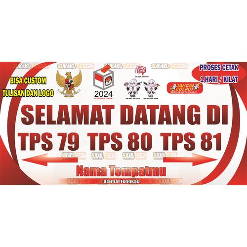 Jual BANNER / SPANDUK SELAMAT DATANG DI TPS PEMILU DAMAI 2024 / BISA ...