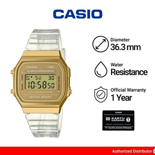 Jual Jam Tangan Wanita Casio Vintage A168XESG-9A Gold Digital Dial - Jakarta Utara - serbasli ...