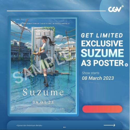 Jual Suzume x CGV Official A3 Poster - A - Kab. Purwakarta - nahiaR Merch | Tokopedia