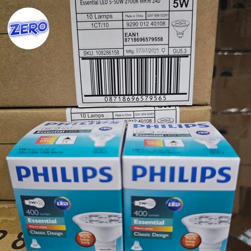 Jual LAMPU HALOGEN LED SPOT 12V 5W PHILIPS HALOGEN SPOT 5W 12V LED ...