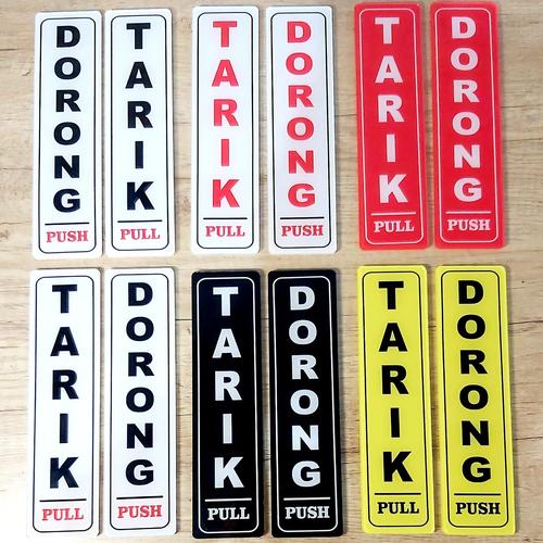 Jual A01 - Stiker Akrilik Tarik Dorong, Premium, Termurah, dan Bisa ...