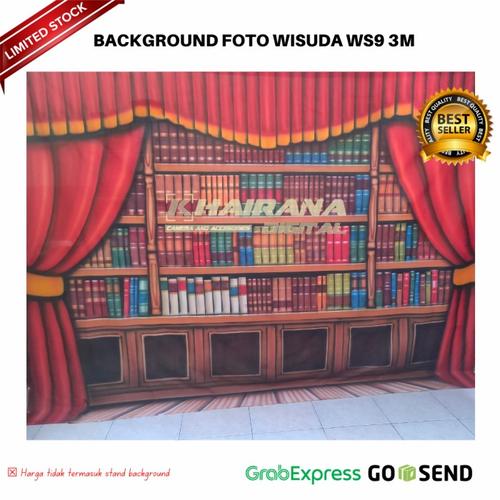 Jual Background Backdrop Latar Layar Foto Rak Wisuda Gorden Merah WS9 ...