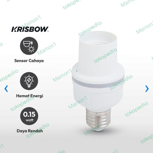 Jual Krisbow fitting lampu sensor cahaya/socket sensor otomatis - Kota ...