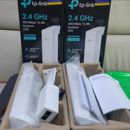 Jual tp link pharos outdoor cpe 220 cpe220 12dbi - poe+adaptor+lan ...