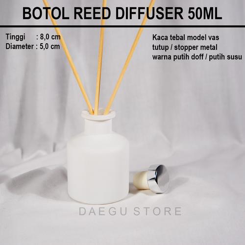 Jual Botol Reed Diffuser 50ml - PUTIH Doff Kaca Model Vas Pot Aroma ...