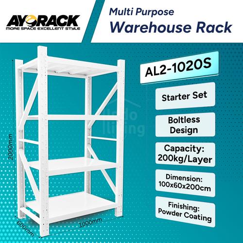 Jual Rak Gudang AYORACK AL2-1020S 2 Meter - Rack Besi Panjang 1 M 4 ...