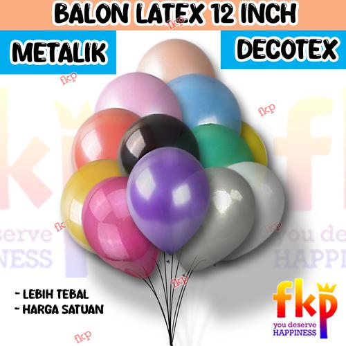 Jual Balon Latex Metalik Decotex Metalik Tebal / Balon Karet Premium ...
