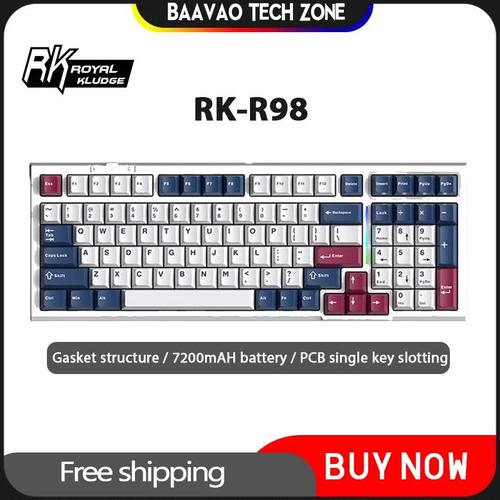 Jual Rk Royal Kludge Rk R98Mechanical Keyboard Wireless Bluetooth ...
