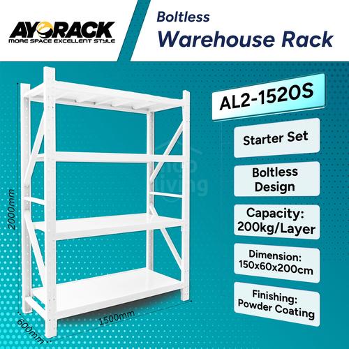 Jual Rak Gudang AYORACK AL2-1520S 2 Meter - Rack Besi Panjang 1.5 M 4 ...