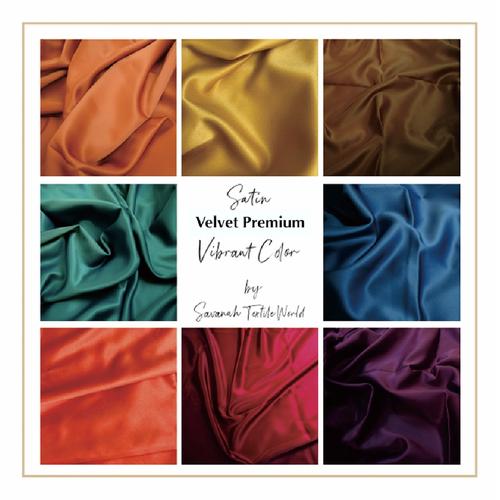 Jual Kain Satin Velvet Premium Vibrant bahan Dress hijab Gamis kebaya ...