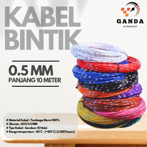 Jual KABEL BINTIK 0.5MM X 10M MOBIL MOTOR SERABUT TEMBAGA MURNI - Hijau ...