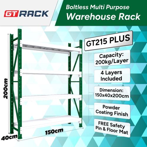 Jual Rak Gudang Besi 200KG 4 Susun 2 Meter GT RACK GT215 PLUS Lebar ...