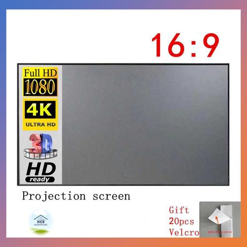 Jual TaffSTUDIO Kain Layar Proyektor Portable Tirai Anti-cahaya 4K HD ...
