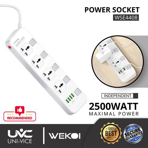 Jual WEKOI WSC4408 Power Strip Extension Stop Kontak 4 Socket 4 Port ...