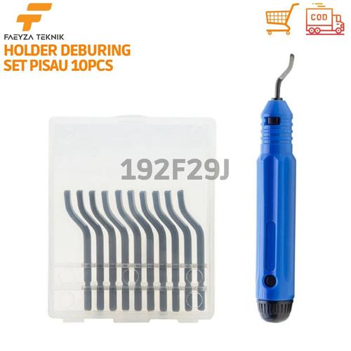 Jual Holder Deburring Set Pisau 10Pcs Alat Kerok Chamfering Kayu Besi ...