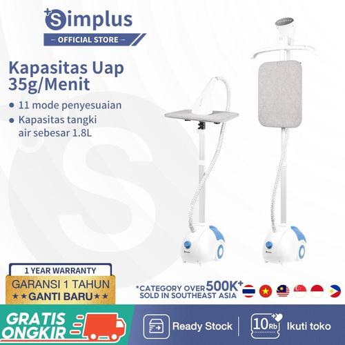 Jual vir Simplus Standing Setrika Uap 1.8L Stand Garment Steamer gantung - Putih - Jakarta ...