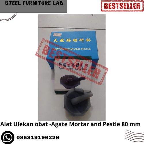 Jual Alat Ulekan obat -Agate Mortar and Pestle 80 mm READY STOCK - Kab ...