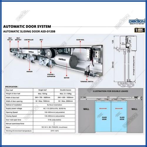 Jual Automatic Sliding Door Dekson Pintu Sensor Otomatis - UNIT+PASANG ...