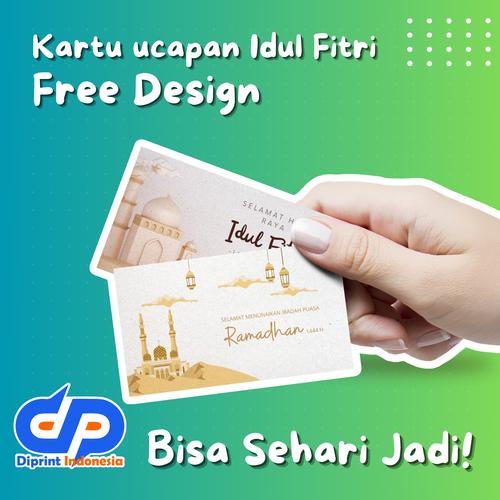 Jual Cetak Kartu Ucapan Lebaran Gratis Desain Free Design - ID001 - Jakarta Barat - Diprint ...