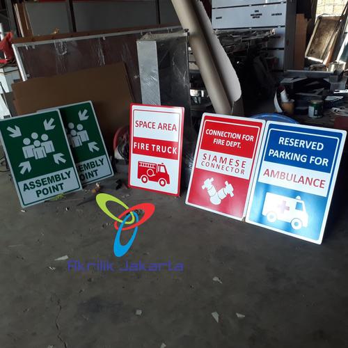 Jual Rambu-rambu Plat Galvanis | Signage K3 custom - 60x90cm + tiang ...