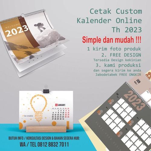 Jual Cetak Kalender 2025 Online Free Design, kalender meja, harian ...