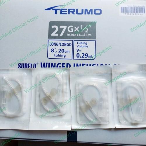 Jual Winged Needle 27G Terumo Infusion Set/ wing infus 27 wing needle ...