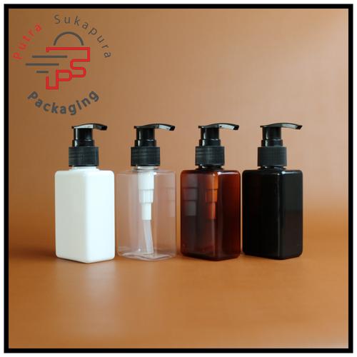 Jual botol pump 100ml kotak/botol lotion pump 100ml/pump hitam neck 24 - BOTOL PUTIH - Kab ...