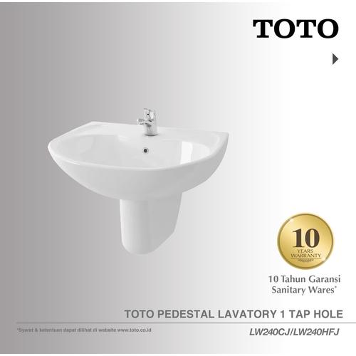 Promo TOTO Pedestal Lavatory LW240CJ/LW240HFJ | Wastafel - lavatory ...