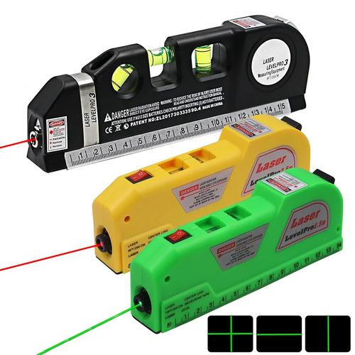 Jual Laser Level Multifungsi 4 in 1 Crossline Waterpass Ruler Tape ...