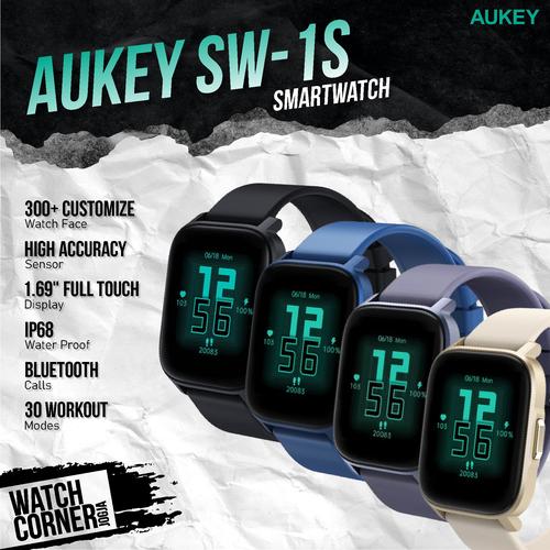 Jual Smartwatch Aukey SW-1S Bluetooth Calls & Health Monitor IP68 GARANSI - Gold - Kota ...