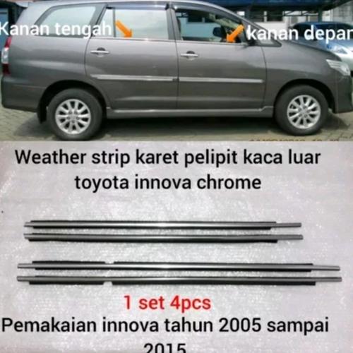Jual weather strip plipit pintu kaca mobil Inova chrom original full ...