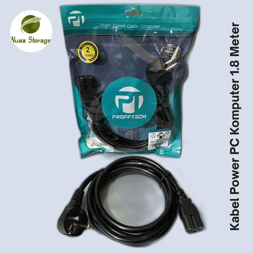 Jual Kabel Power CPU 1.8 Meter ProffTech Cable Power PC AC Cord 1 ...