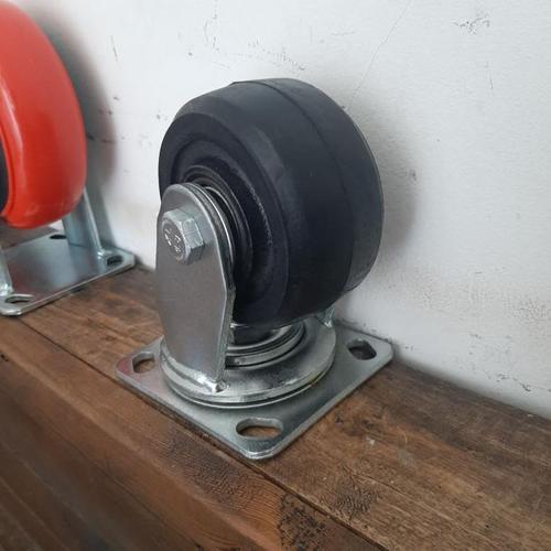 Jual RODA TROLLEY TROLI BESI KARET HEAVY DUTY 4 INCH HIDUP - Kota ...