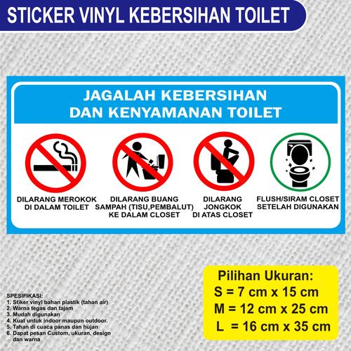 Jual Stiker Aturan Toilet / Stiker Rambu Penggunaan Toilet - Kab. Bekasi - GREAT DESIGN | Tokopedia