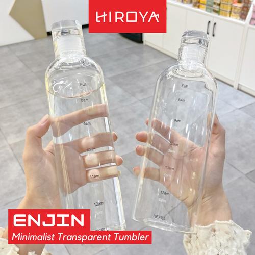 Promo HIROYA Botol Kaca Air Minum Minimalis Termos Estetik Transparan ...