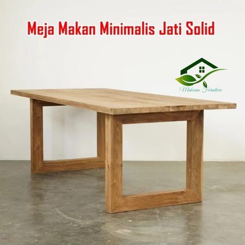 Jual Meja Makan Minimalis Kayu Jati Solid Kontruksi Sangat Kuat Dan ...