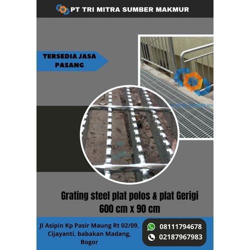 Jual GRATING STEEL PLAT POLOS & GERIGI 600 CM X 90 CM GALVANIS HARGA ...
