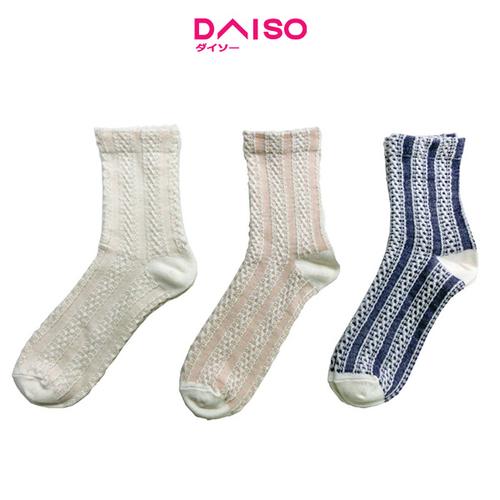 Jual Daiso Regular Socks -Float - Striped- - Hitam - Jakarta Utara ...