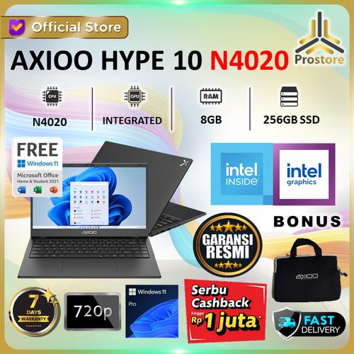 Promo LAPTOP AXIOO HYPE 10 CELERON N4020 8GB 256GB W10PRO + OFFICE 14 ...