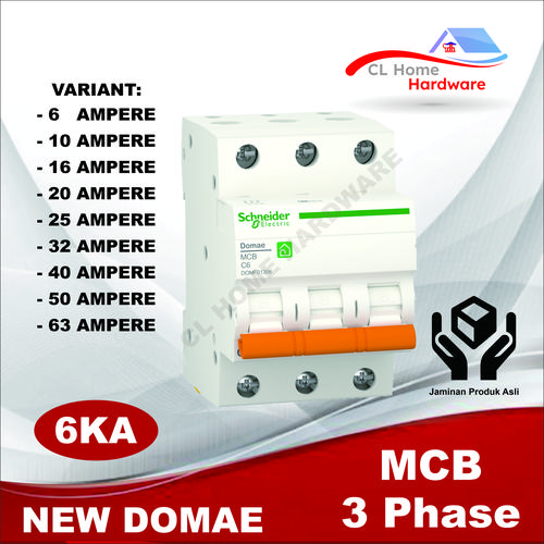 Jual MCB 3 PHASE NEW DOMAE SCHNEIDER 3P 6A,10A,16A,20A,25A,32A,40A,50A,63A - 32A - Jakarta Barat ...